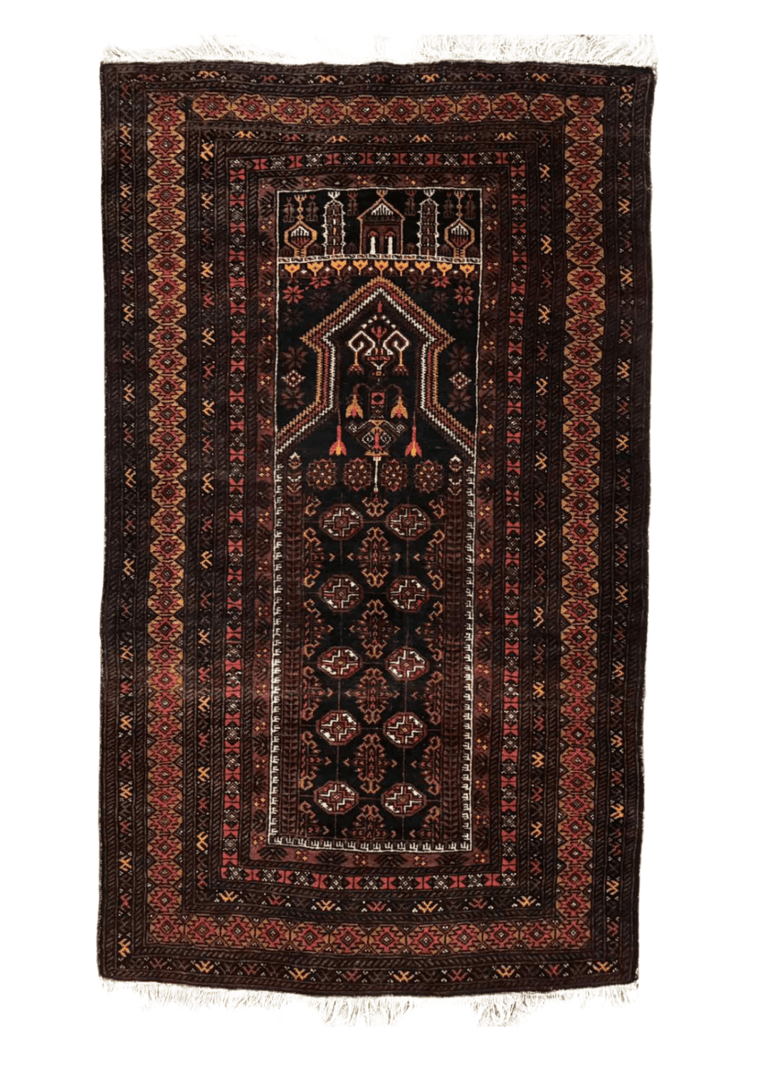Vintage Balochi Prayer Rug - I T O K I S H